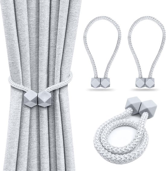 Magnetische Gordijnkoorden, Set van 2 Creatieve Gordijnklemmen en ...