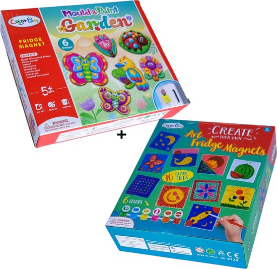 Knutselen meisjes - gips gieten - gieten en schilderen - Koelkast ...