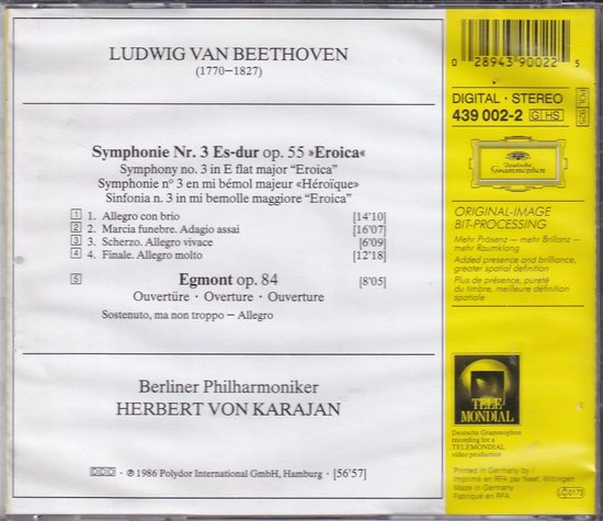 Symphonie no. 3 Eroica - Ludwig van Beethoven - Berliner Philharmoniker o.l.v. Herbert... | bol