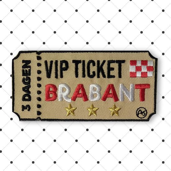 VIP Ticket 3 daagse embleem Brabant carnavals embleem strijkapplicatie ...