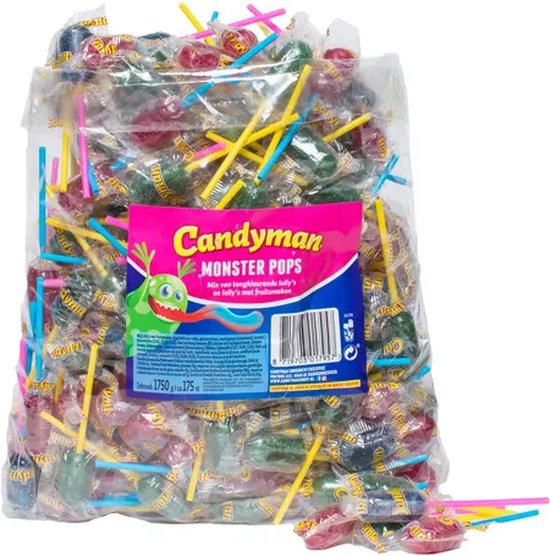 Candyman Monster Lollies - 175 stuks | bol