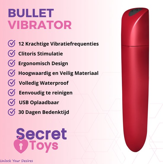 Secret Toys® Bullet Vibrator - Vibrators voor Vrouwen - Mini Vibrator - Clitoris... | bol