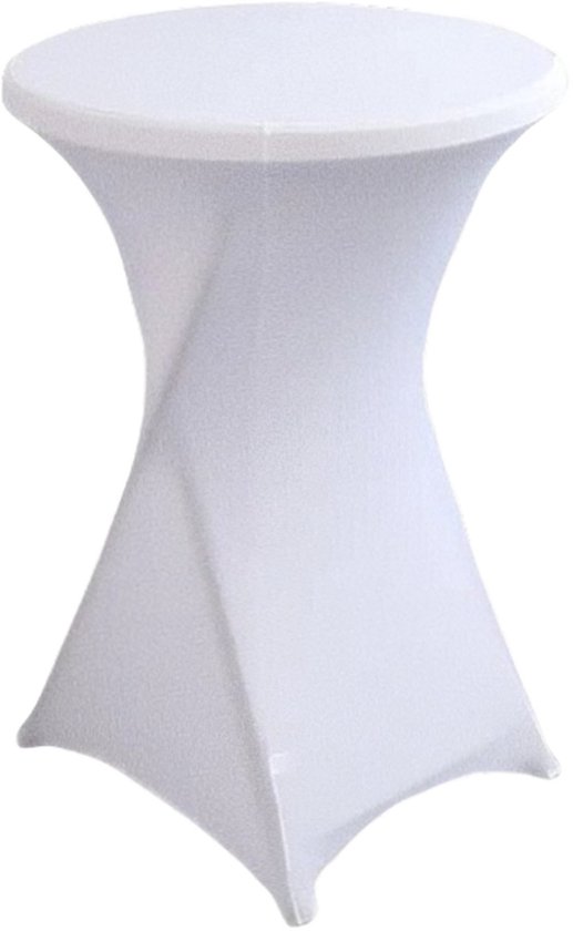 Statafelrok wit - hoes voor statafel - 80/85 x 110 - luxe en nette bedekking van... | bol