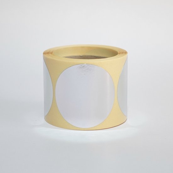 Blanco Stickers op rol 225ex. 50mm glans zilver | bol