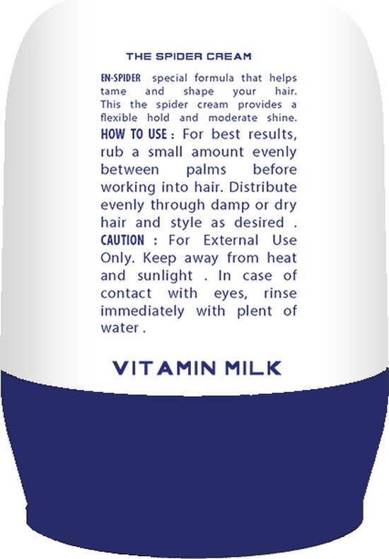 Haarwax Elegance Spider cream - Met toegevoegde melk - Haar Styling Wax ...