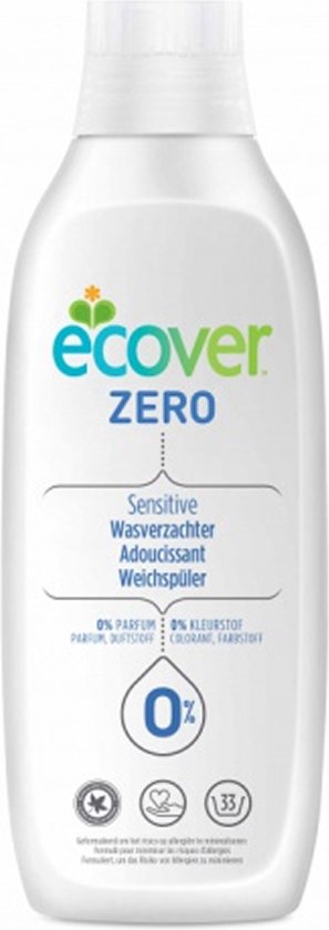 Ecover ZERO Wasverzachter - Voordeelpakket 6 x 1 l - 6 x 33 wasbeurten | bol