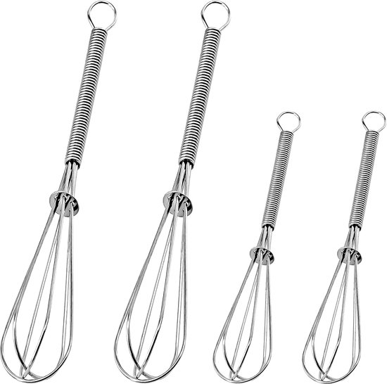 Mini-garde, set van 4 draagbare roestvrijstalen garde en garde met ...