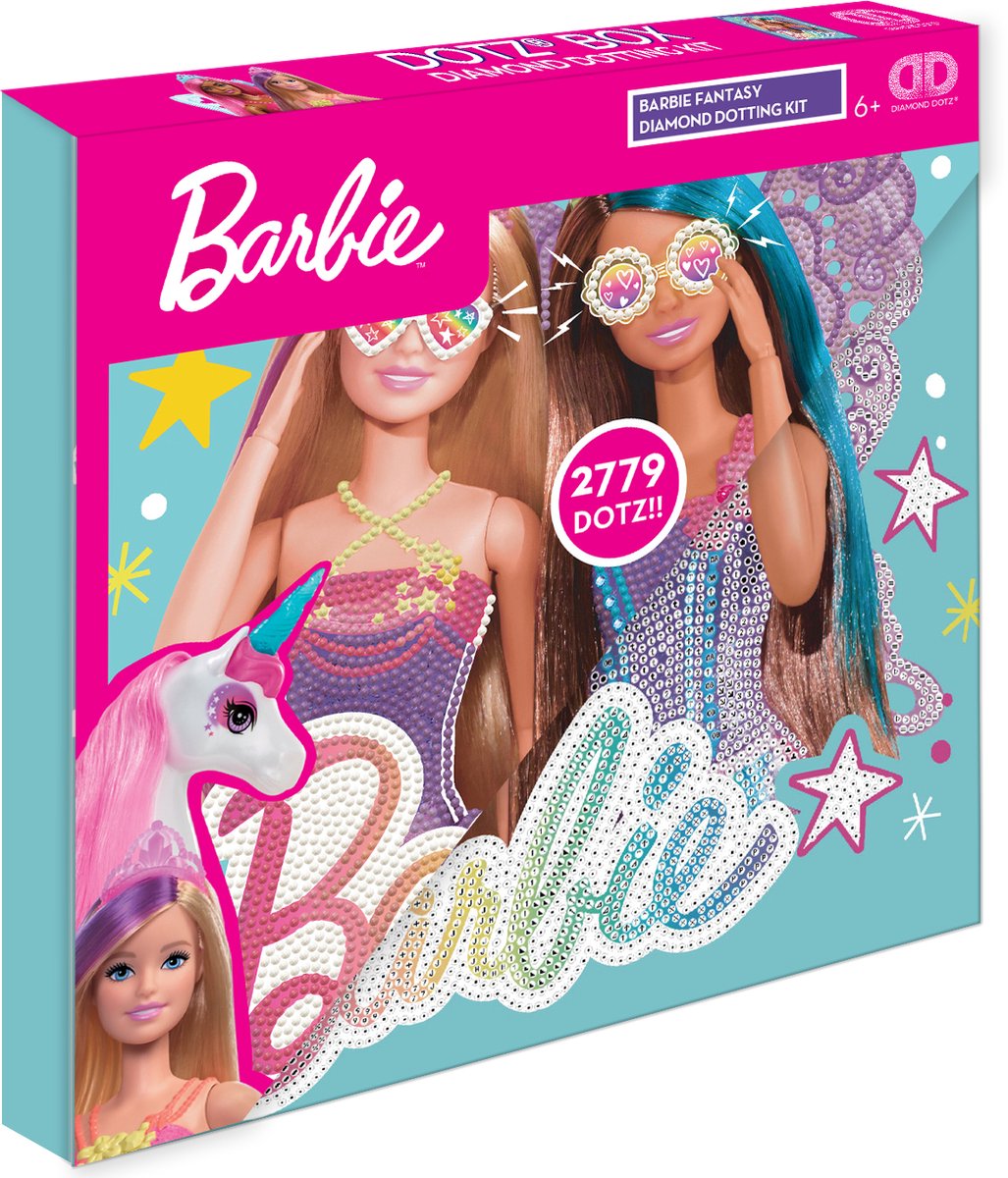 DIAMOND DOTZ Barbie Fantasy - Diamond Painting - 2.779 Dotz - 28x28 cm ...