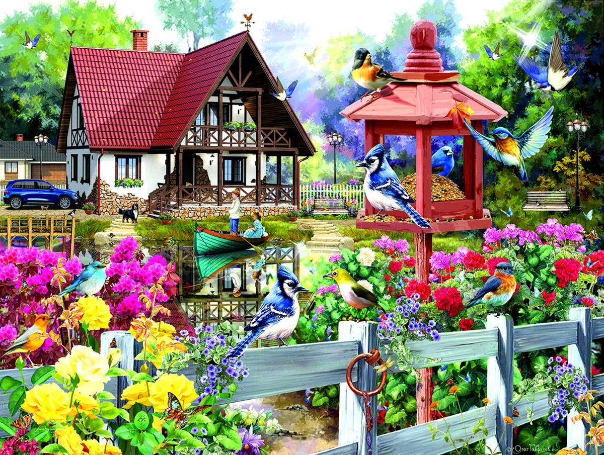 XL legpuzzel -Zomerhuis - 500 extra grote puzzelstukjes- Sunsout ...