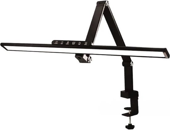 Lampen District® - Bureaulamp met klem - 5 helderheid niveaus - Dimbare ...