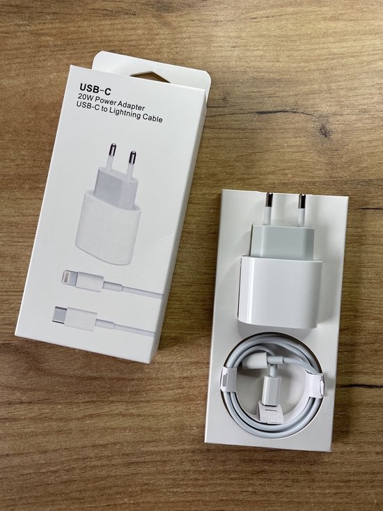 Oplader 20W USB-C incl 1M lightning kabel - Snellader - Quick Charge ...
