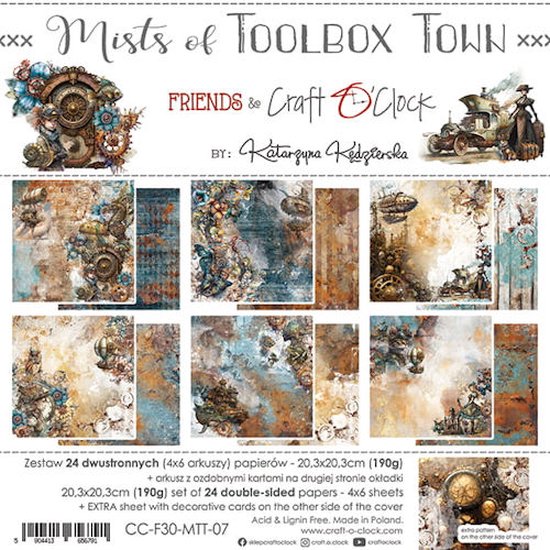 Craft O Clock Paper Pack 20x20 cm Mists of Toolbox Town | bol
