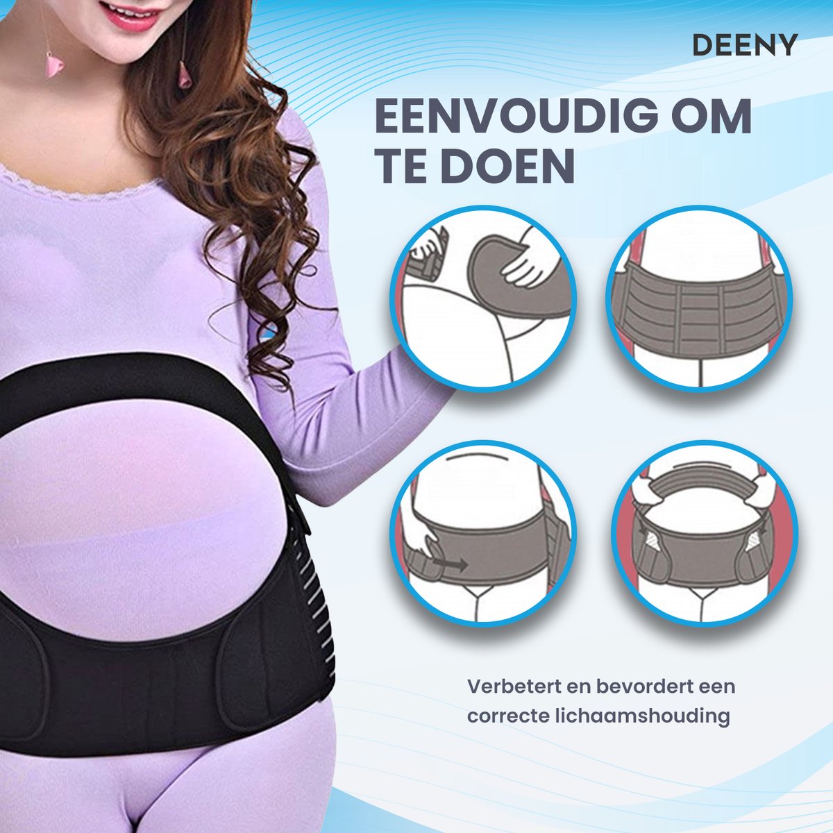DEENY Zwangerschapsband - Buikband Zwangerschap - 3 In 1 - Zwanger ...