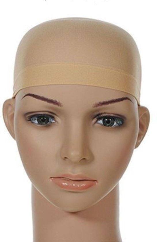 Kale Kop - Kaal Hoofd - Bald Cap - Kaal - Kaal Pruik - Wig Cap - Wit | bol