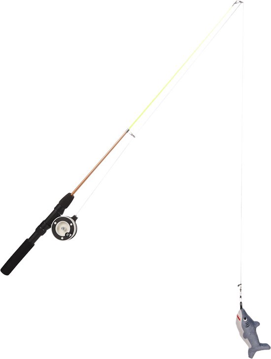 Flamingo Vishengel Rodney Haai Grijs - Speelhengel voor katten ...