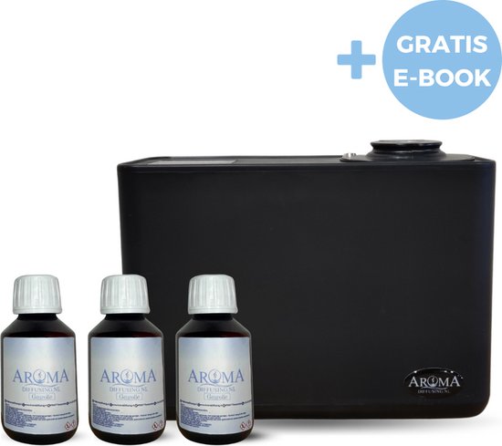 Geurmachine - Geurolie Set - Aroma Diffuser - 200m2 - Zwart - Grote ...