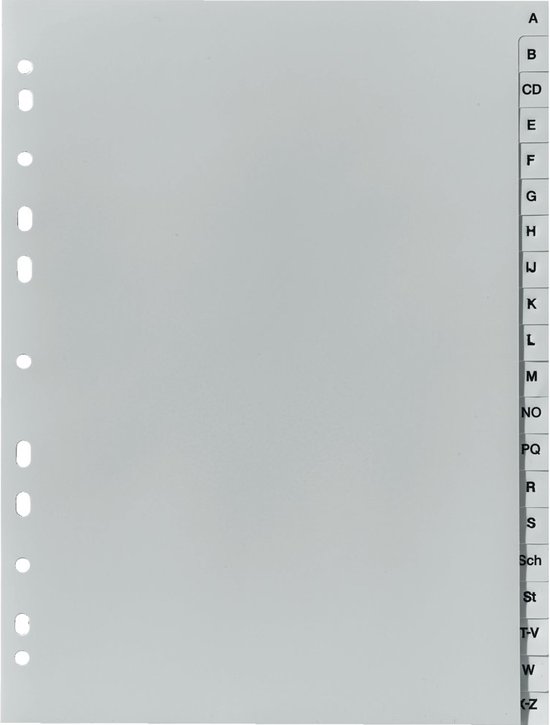 Herlitz plastic registers - A-Z - A4 - 20 stuks | bol