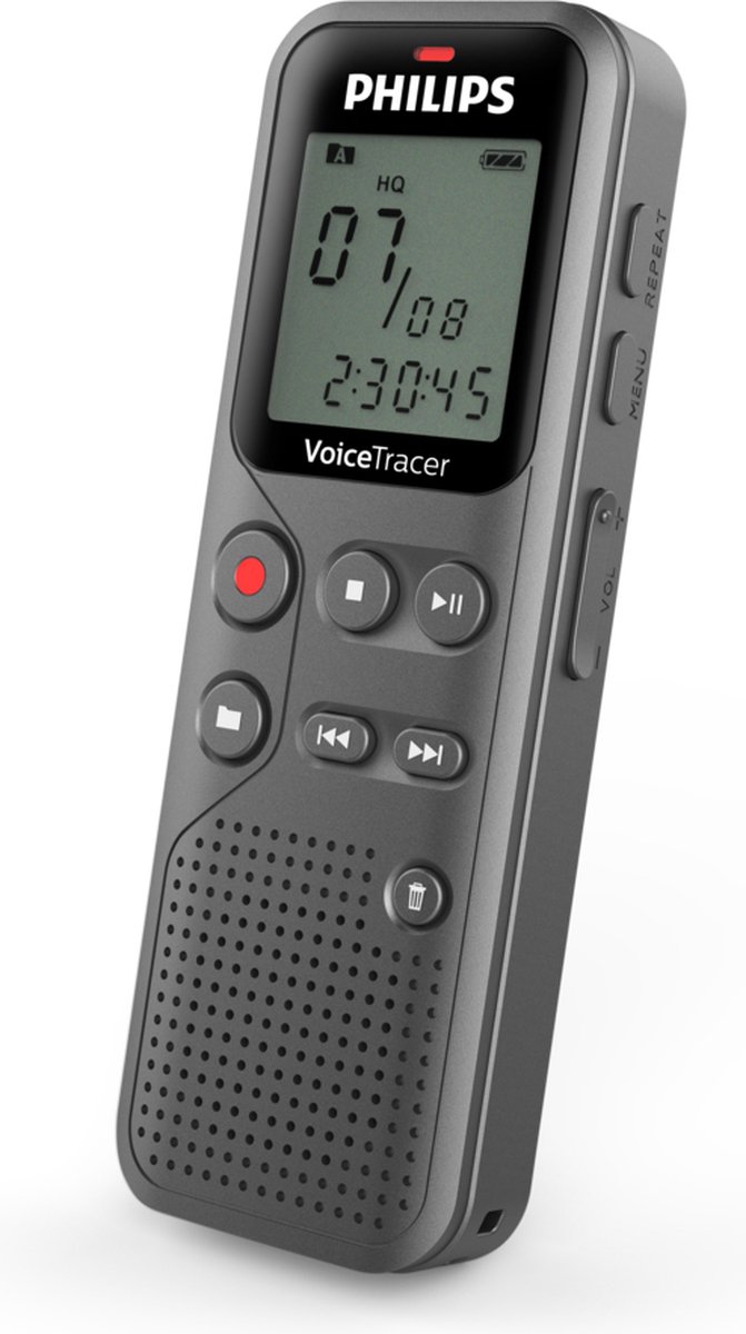 Philips VoiceTracer Audio Recorder DVT1120 - Memorecorder/ Dictaphone, 8GB, WAV/PCM,... | bol