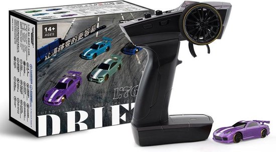 Turbo Racing C61 - Mini RC auto drifter met licht en gyroscoop - 1/76 | bol