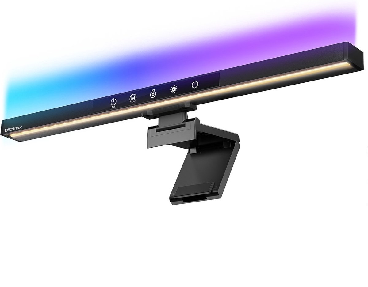 Beeldschermlamp RGB LED Gaming Monitor Light Bar Verstelbare USB-lamp ...