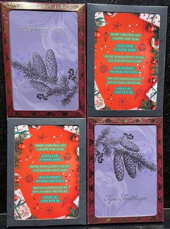 32 kerstkaarten - Paperclip - Luxe Kaarten met Envelop - Prettige ...