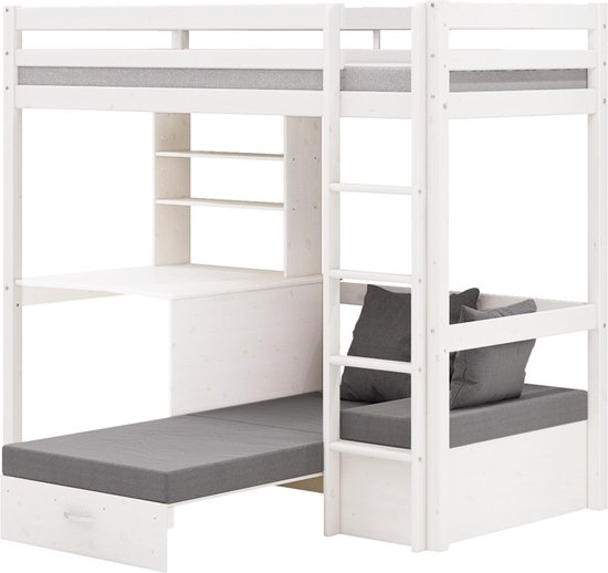 Hoogslaper met bank lichtgrijs. | bol