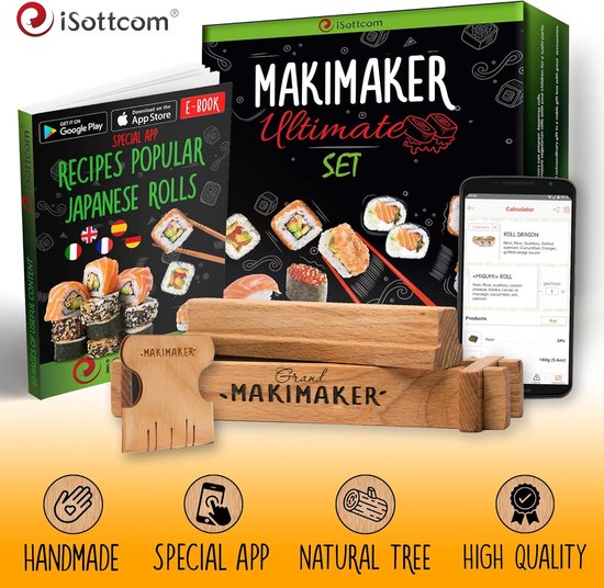 Maki Maker Ultimate Set, Japanse Sushi Maak Set, Mengkommen voor Soja ...