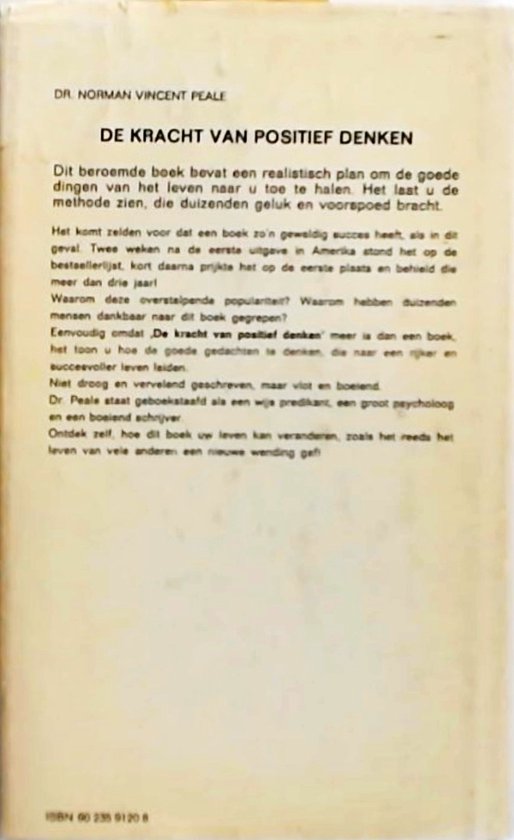 De kracht van het positief denken, N. Vincent Peale | 9789023591207 ...