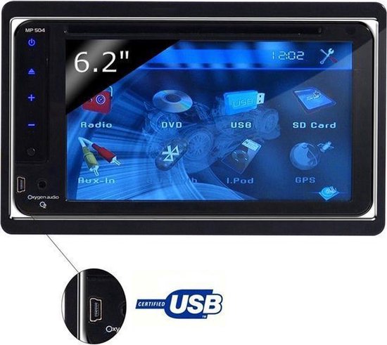 Oxygen audio | MP504 radio USB FM/AM TOUCHSCREEN | bol