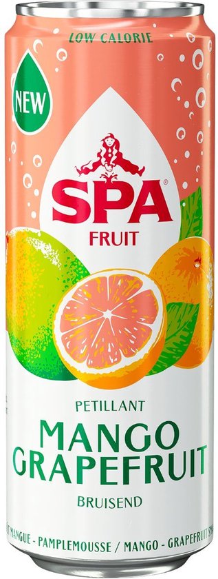 Spa Fruit Bruisend Mango Grapefruit 6 multipacks x 4 blikjes x 25 cl | bol