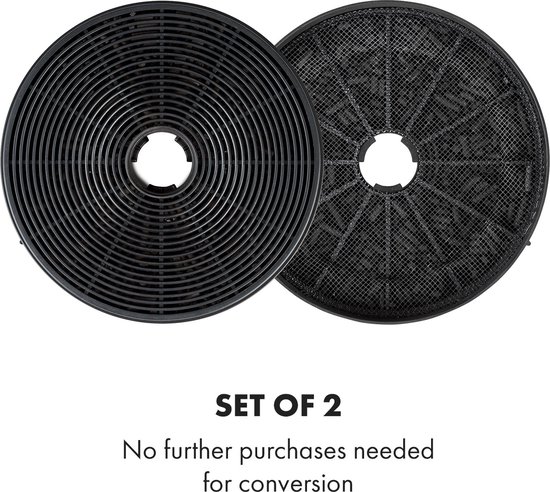 Actieve koolstoffilter Skyfall Smart afzuigkap 17,5x3,5 cm (ØxH) zwart | bol