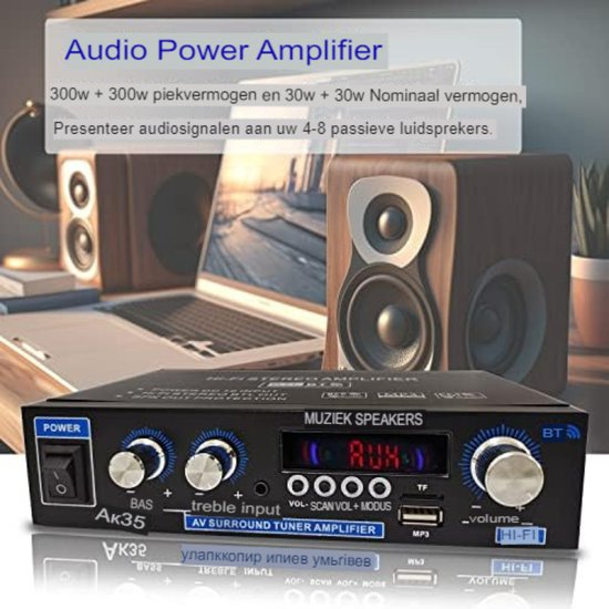 Versterker - Bluetooth Versterker - Versterker Audio | bol