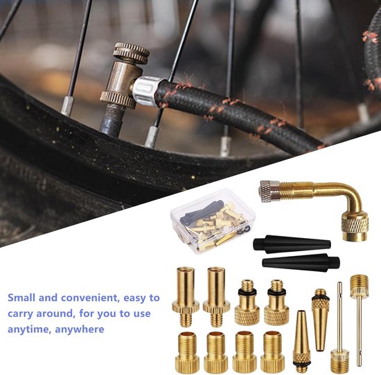 15 stuks fietsadapters, Franse ventieladapter, multifunctionele ...