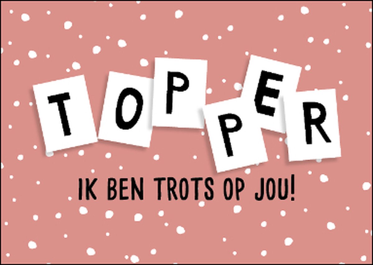 Ansichtkaart Topper ik ben trots op jou | bol.com