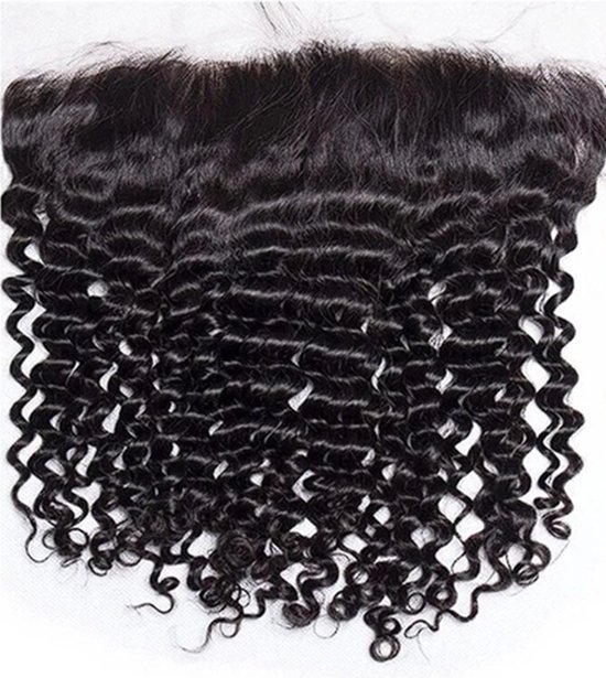 Indian Hair frontal closure 13x4 Water Wave 16 inch HD swiss lace | bol