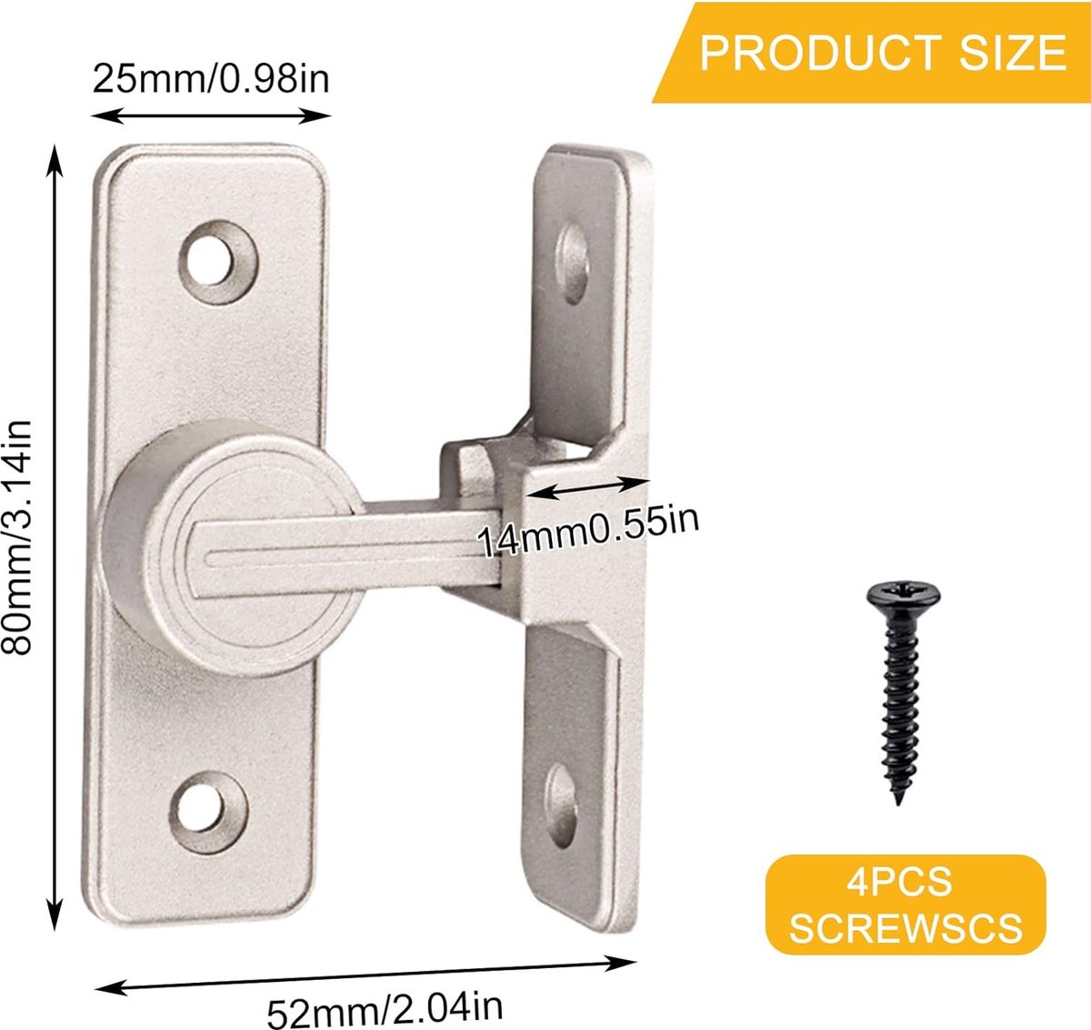 Klein Grendelslot Voor Schuifdeur 90 Graden Schuifdeurslot Bolt Buckle ...