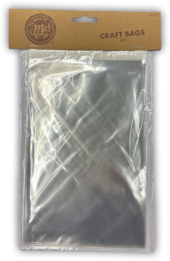 Craft Bags A5 - Cellofaanzakjes - Met Plakrand - 20 stuks | bol