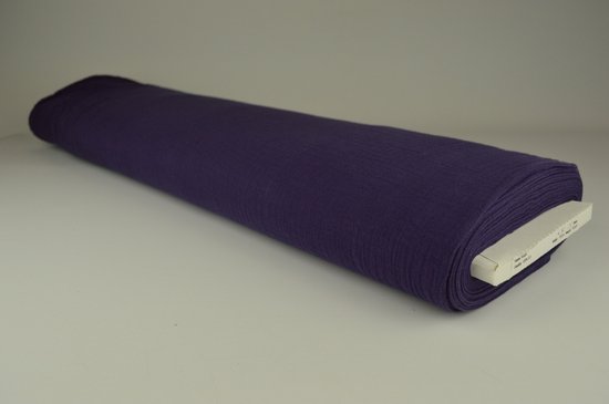 10 meter mousseline stof op rol - Paars - 135cm breed - Double gauze op ...