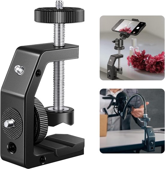 464 Neewer® cVeelzijdige C-klem bureaucamera houder, met 1/4 inch ...