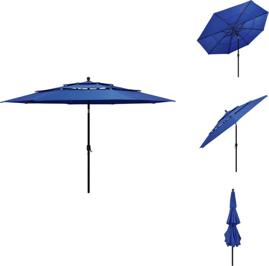 vidaXL Parasol - 3-laags - 350x260 cm - UV-beschermend polyester ...