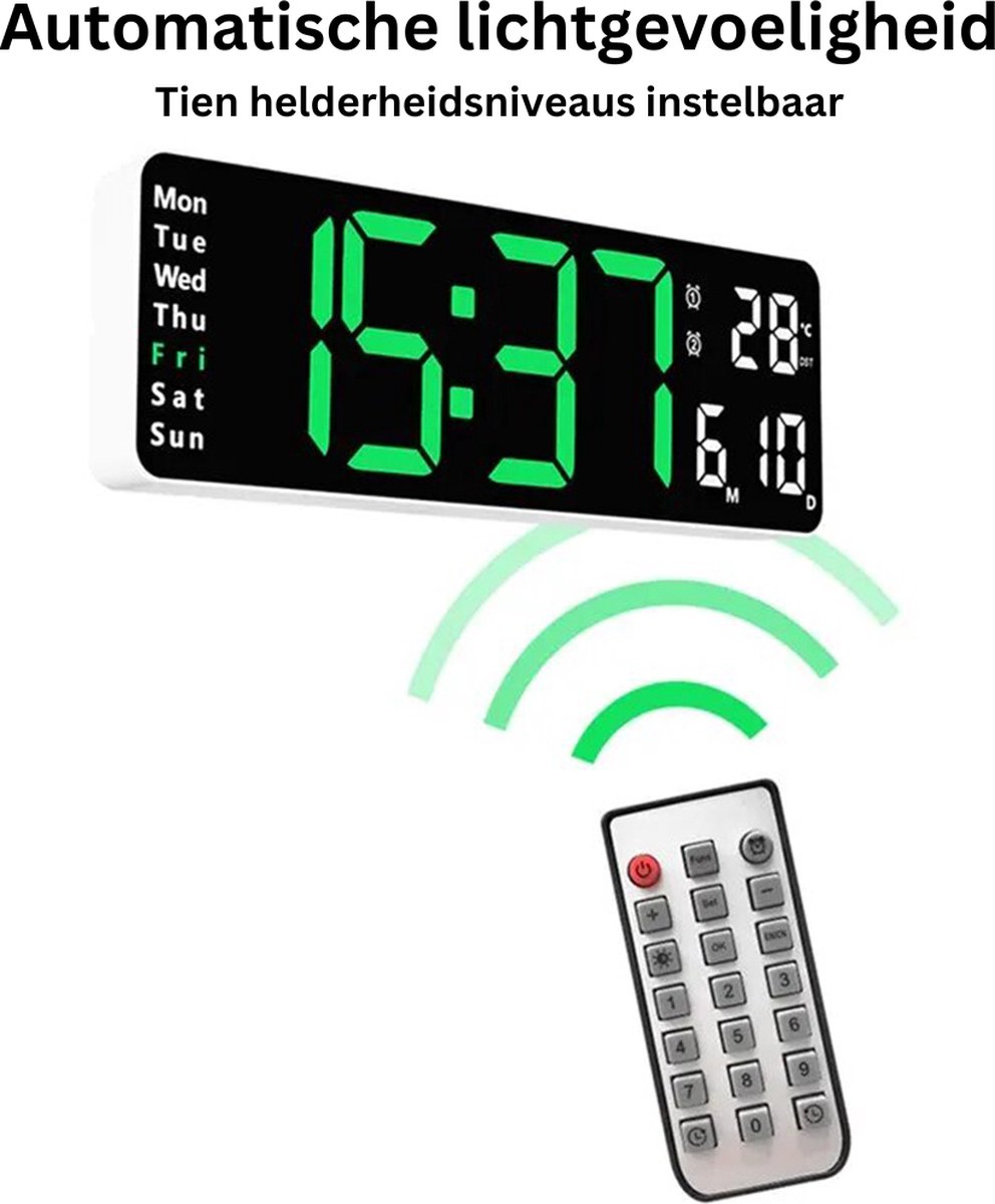 Digitale Wandklok met Dagen Teller -Dementie klok -Dementieklok ...