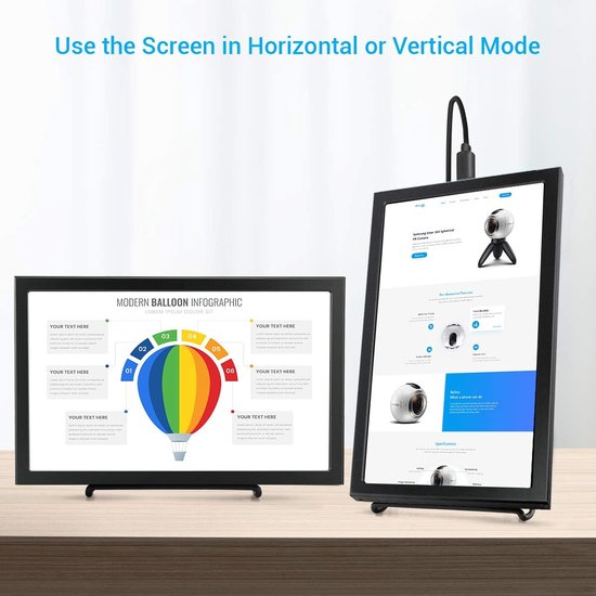 Timé Draagbare Monitor - Portable Monitor - Draagbaar Scherm - Monitor ...