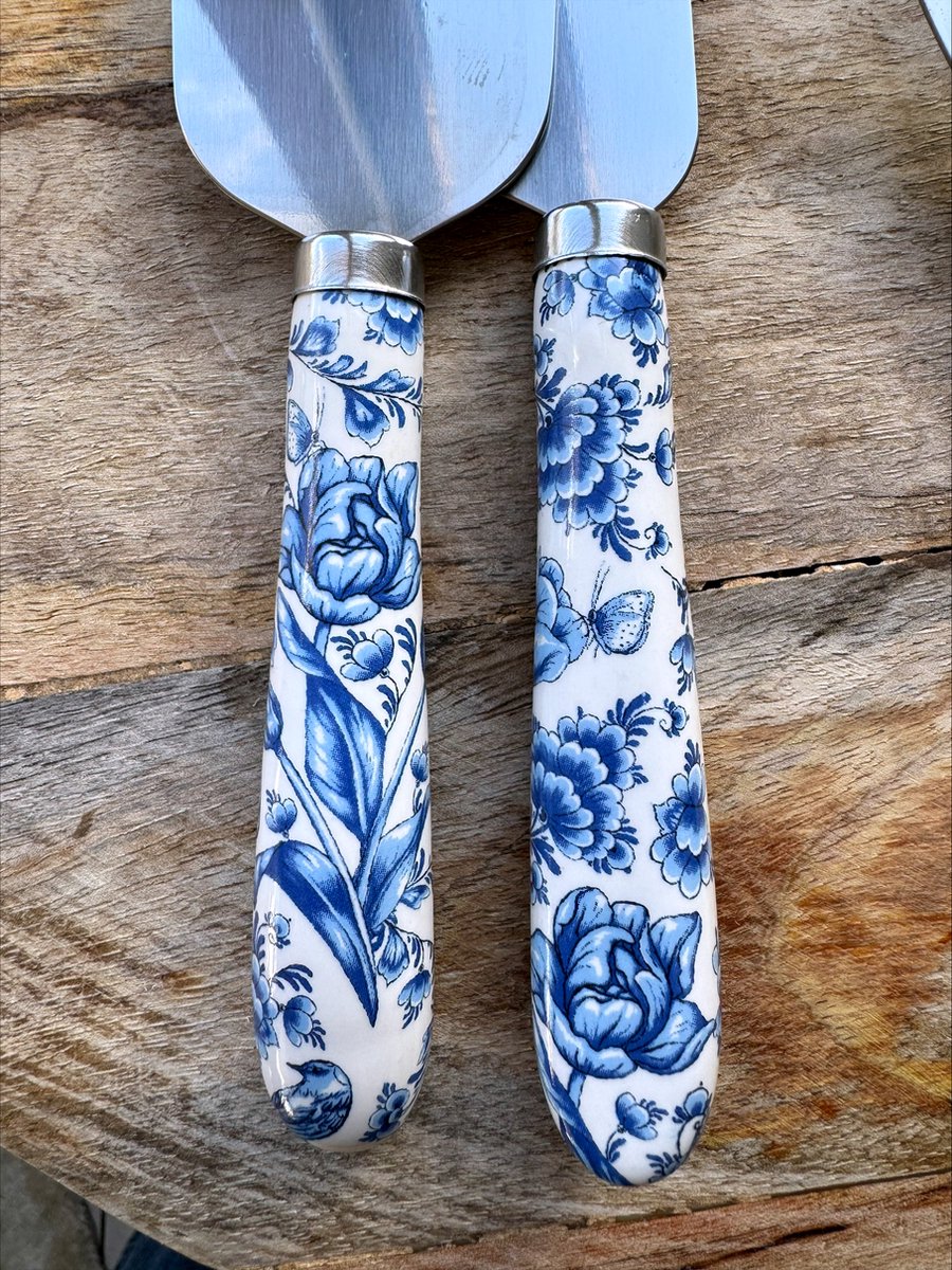 Kaasmessenset – set van 5 kaasmesjes – Delfts blauw – hollands kaasmes ...