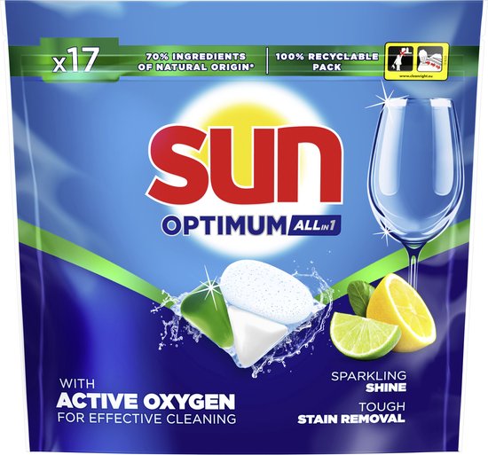 Sun Optimum All-in 1 Citroen Vaatwascapsules - 5 x 17 capsules ...