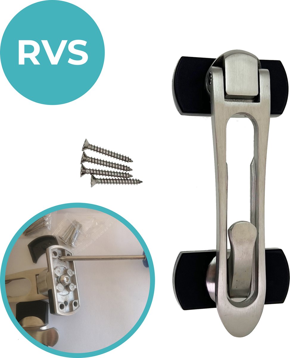 Kierstandhouder - Deurbegrenzer - RVS Deurvastzetter - Deurbeveiliging ...