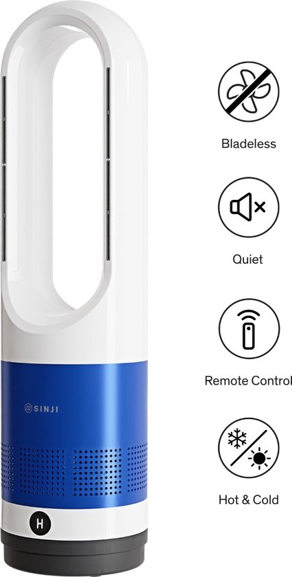 Sinji Bladeless Fan - Ventilatorkachel - Verwarming & Afkoeling ...