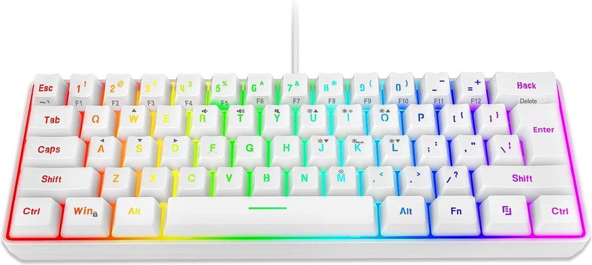Clavier de jeu 60 % mini clavier filaire à sensation mécanique, clavier ...