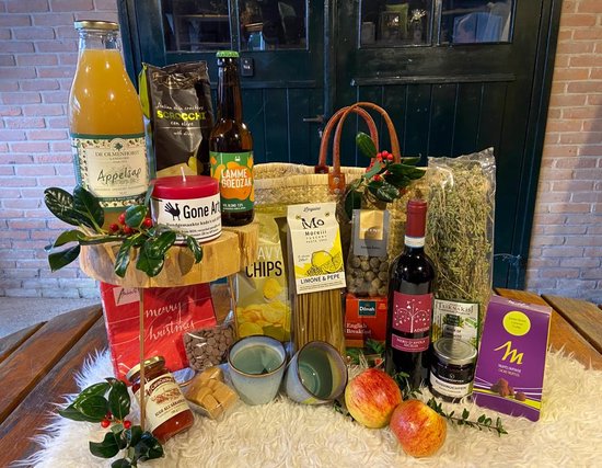 Cadeaumand DE LUXE met kwaliteitsproducten - deels biologisch - Pomme ...