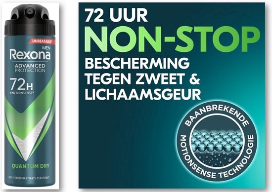 Rexona Deospray Men - Quantum Dry - 12 x 150 ml - Voordeelverpakking | bol