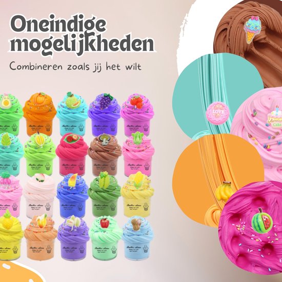 MAZYNN slijm-slijm maken-fluffy slime - slijmpakket - 30 kleuren ...